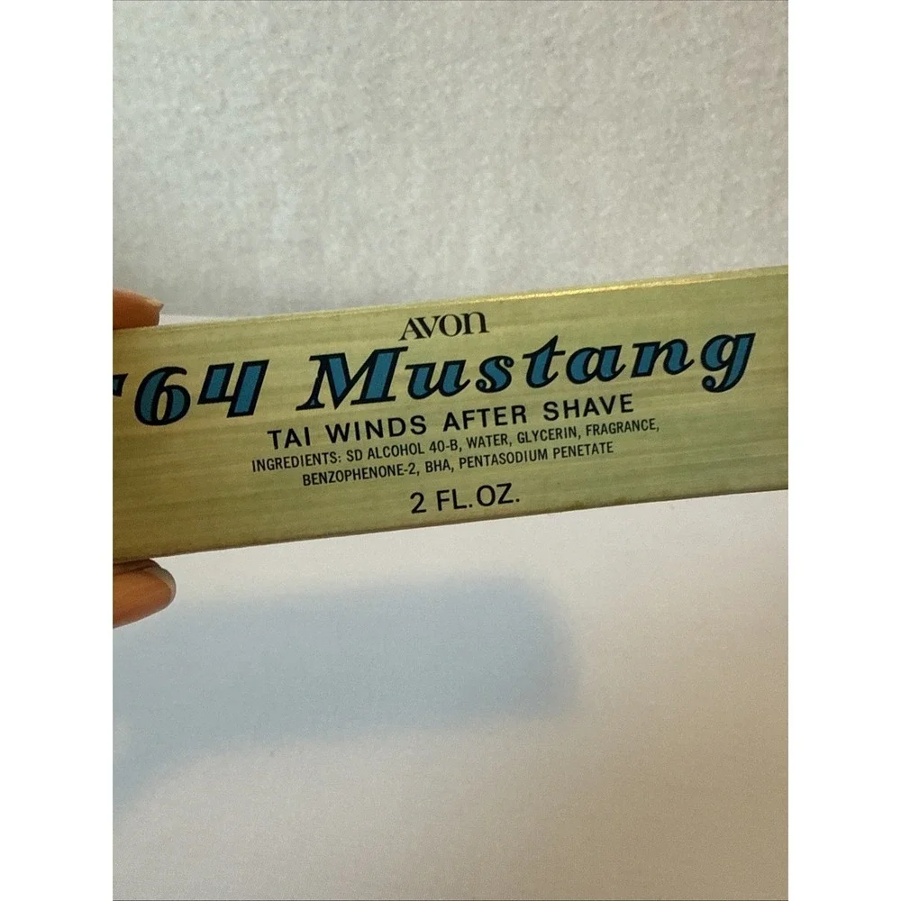 Avon | Accents | Vintage Avon 964 Ford Mustang Blue Glass After Shave ...